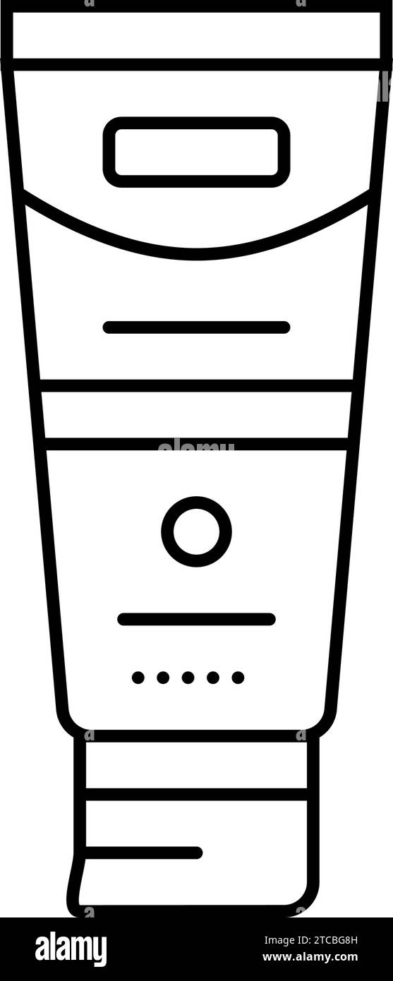 toothpaste hygiene line icon vector illustration Stock Vector Image ...