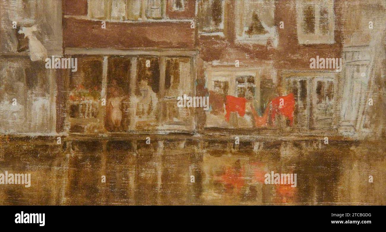 Whistler - The Canal, Amsterdam, 1889, GLAHA 46343 Stock Photo - Alamy