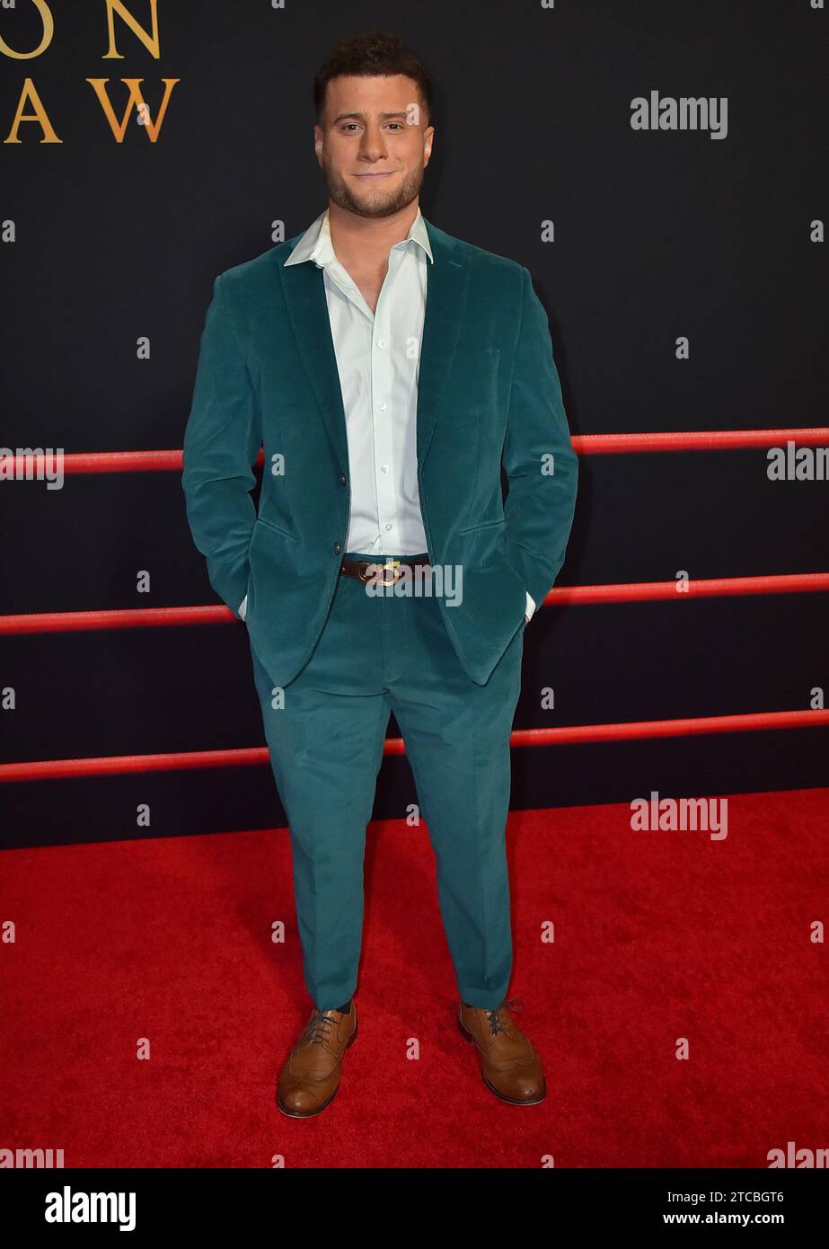 Maxwell Jacob Friedman attends the premiere of "The Iron Claw," Monday ...