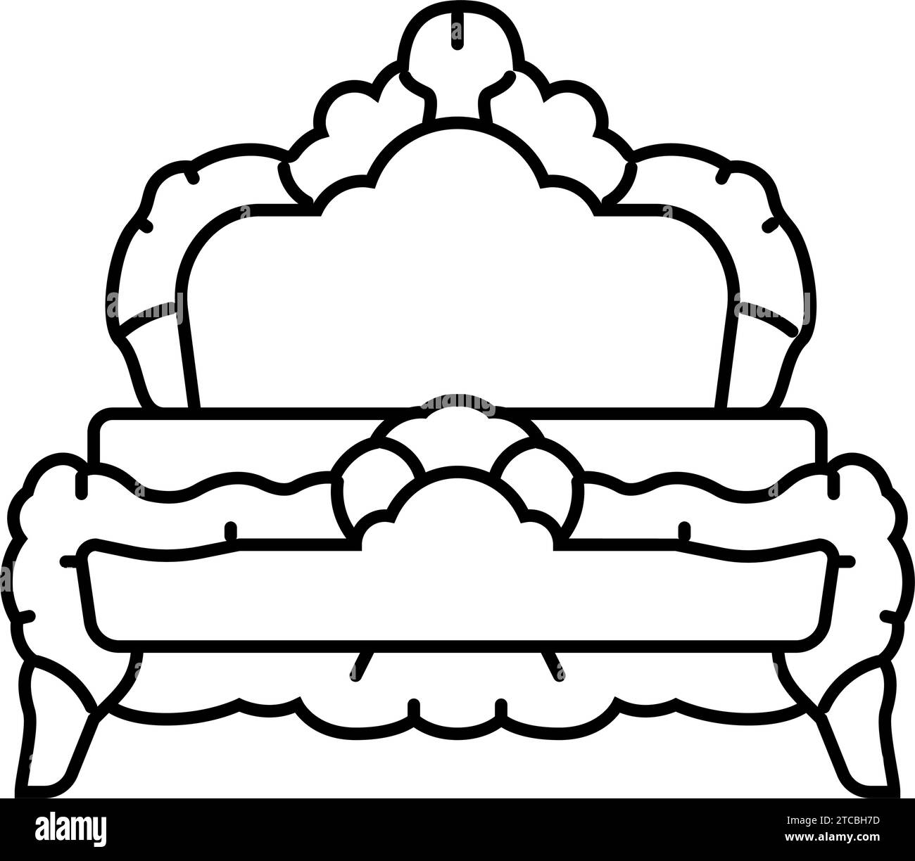 bed luxury royal line icon vector illustration Stock Vector Image & Art ...