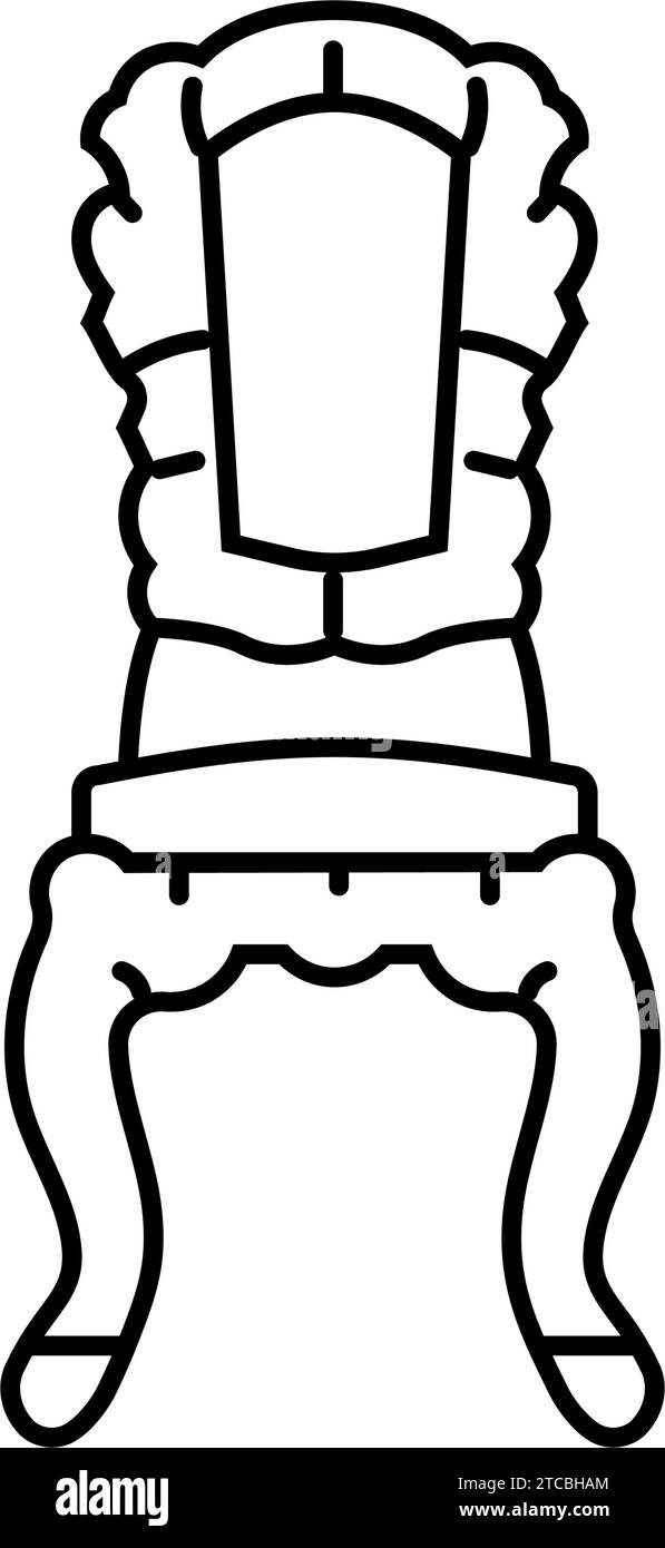 chair luxury royal line icon vector illustration Stock Vector Image ...