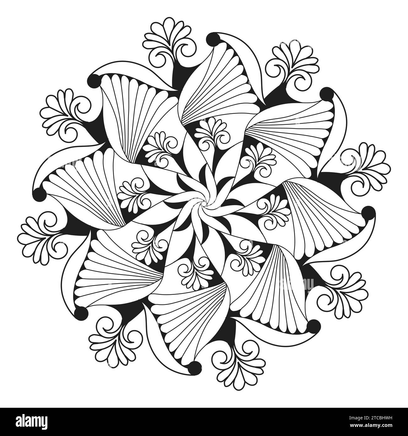 Adult Serenity mandala colouring book page for KDP book interior ...