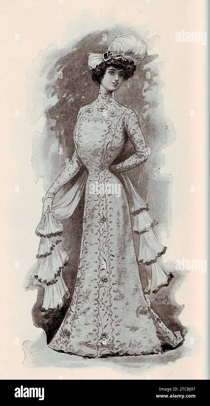 White broadtail fur gown Stock Photo - Alamy