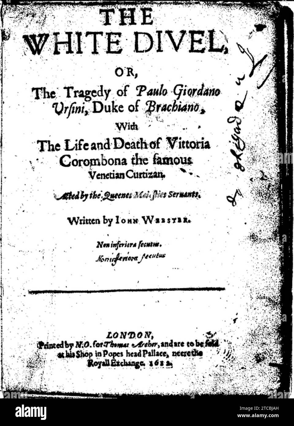 White devil title page Stock Photo - Alamy