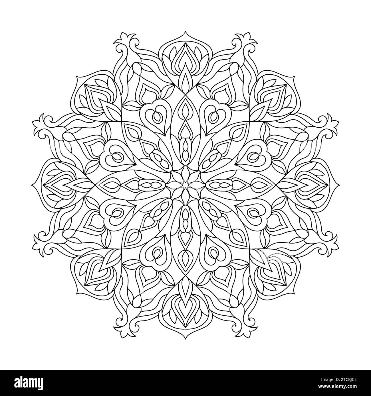 Decorative adult mandala colouring book page for KDP book interior ...