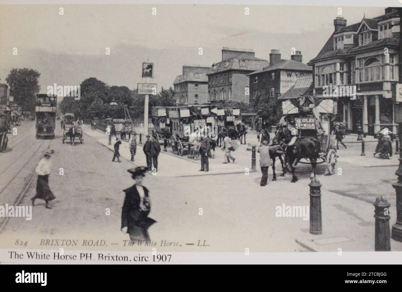 White Horse public house, Brixton Road, 1907 Stock Photo - Alamy