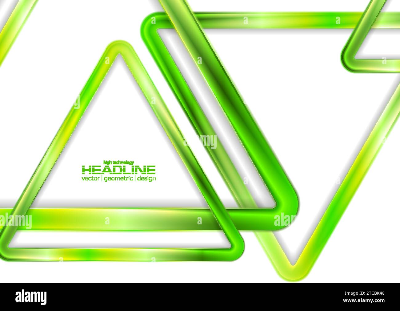 Geometric tech background with green glossy triangles. Vector design Stock Vector Image & Art ...