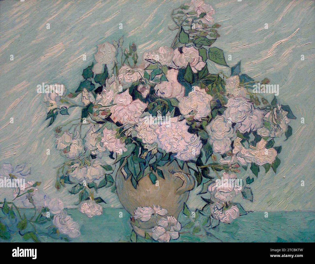 White Roses-1890-Vincent van Gogh Stock Photo - Alamy