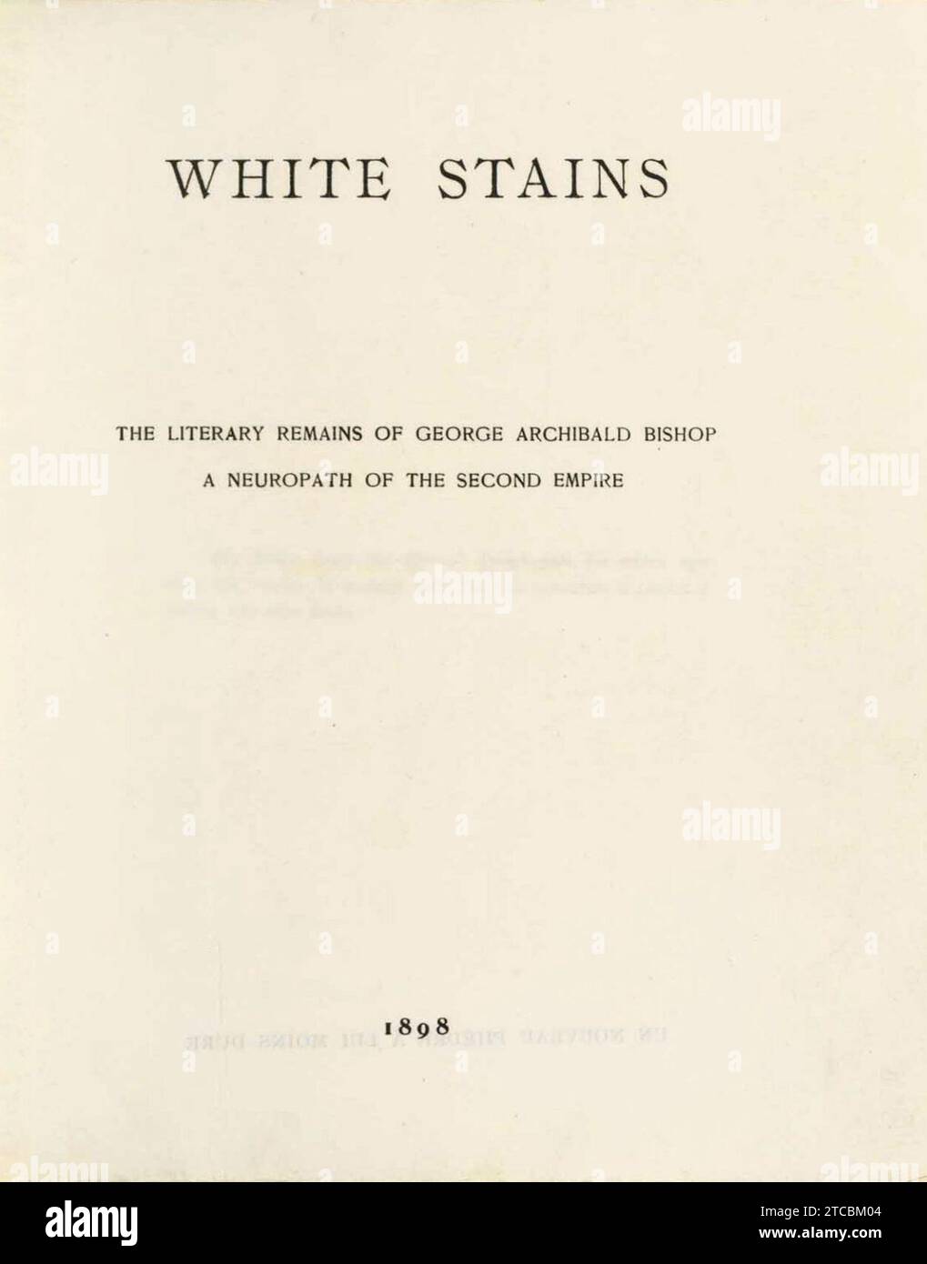White Stains Title Page Stock Photo - Alamy