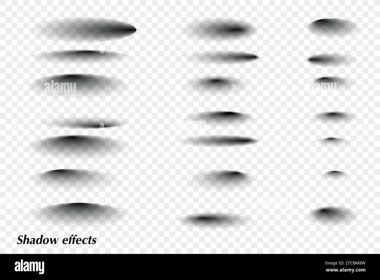 Realistic shadows collection without background Stock Vector Image ...