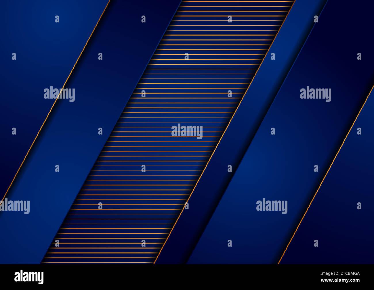 Dark blue and golden abstract tech geometric background. Luxury glitter ...