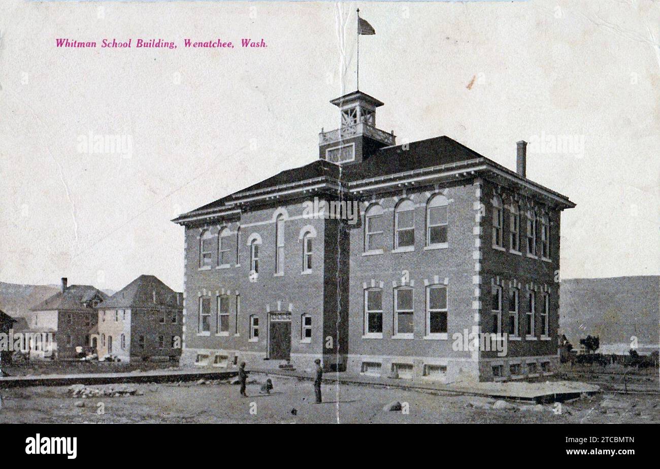 Whitman School Building, Wenatchee, Wash Stock Photo - Alamy