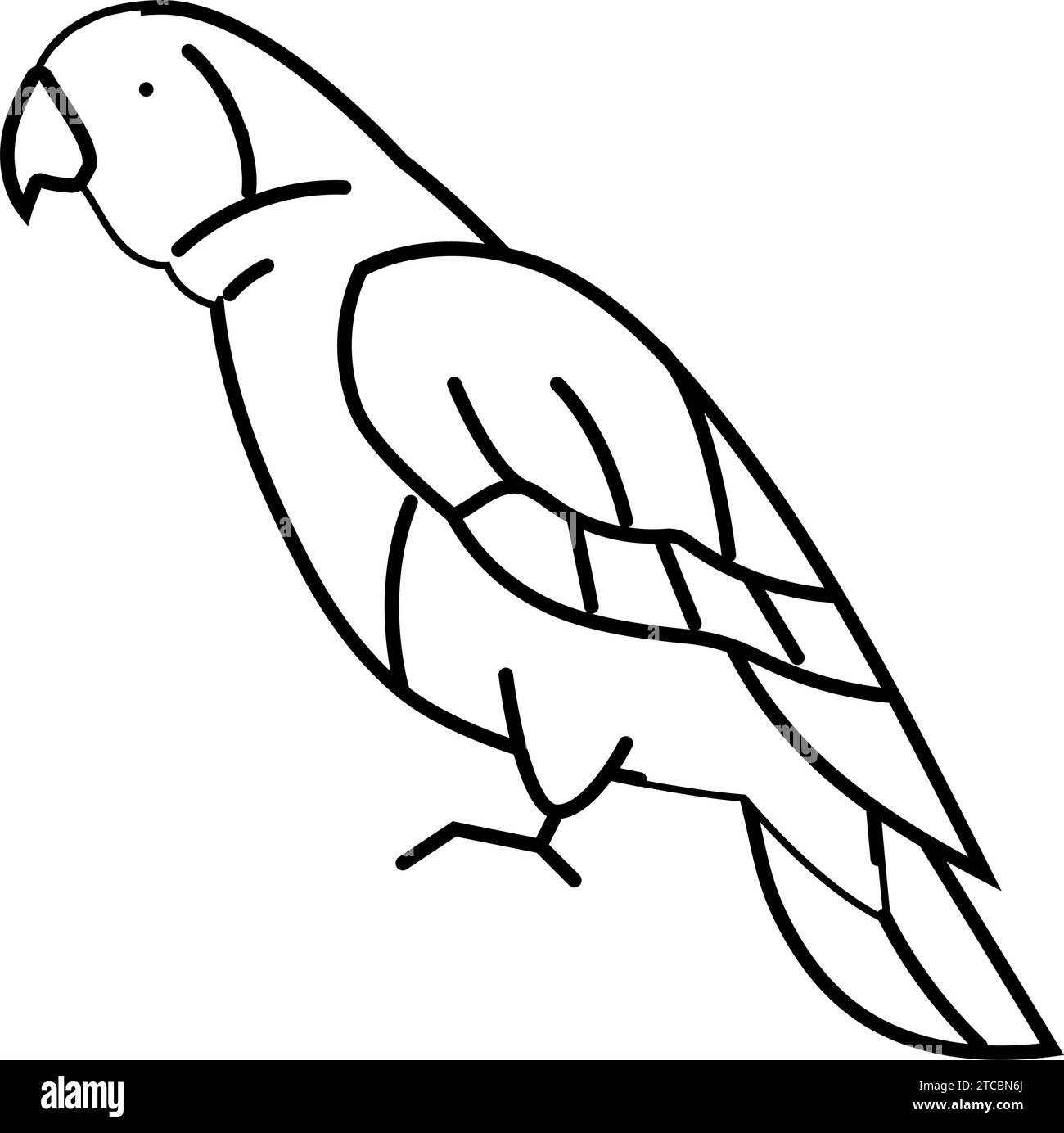 Cute ara parrot outline Cut Out Stock Images & Pictures - Alamy