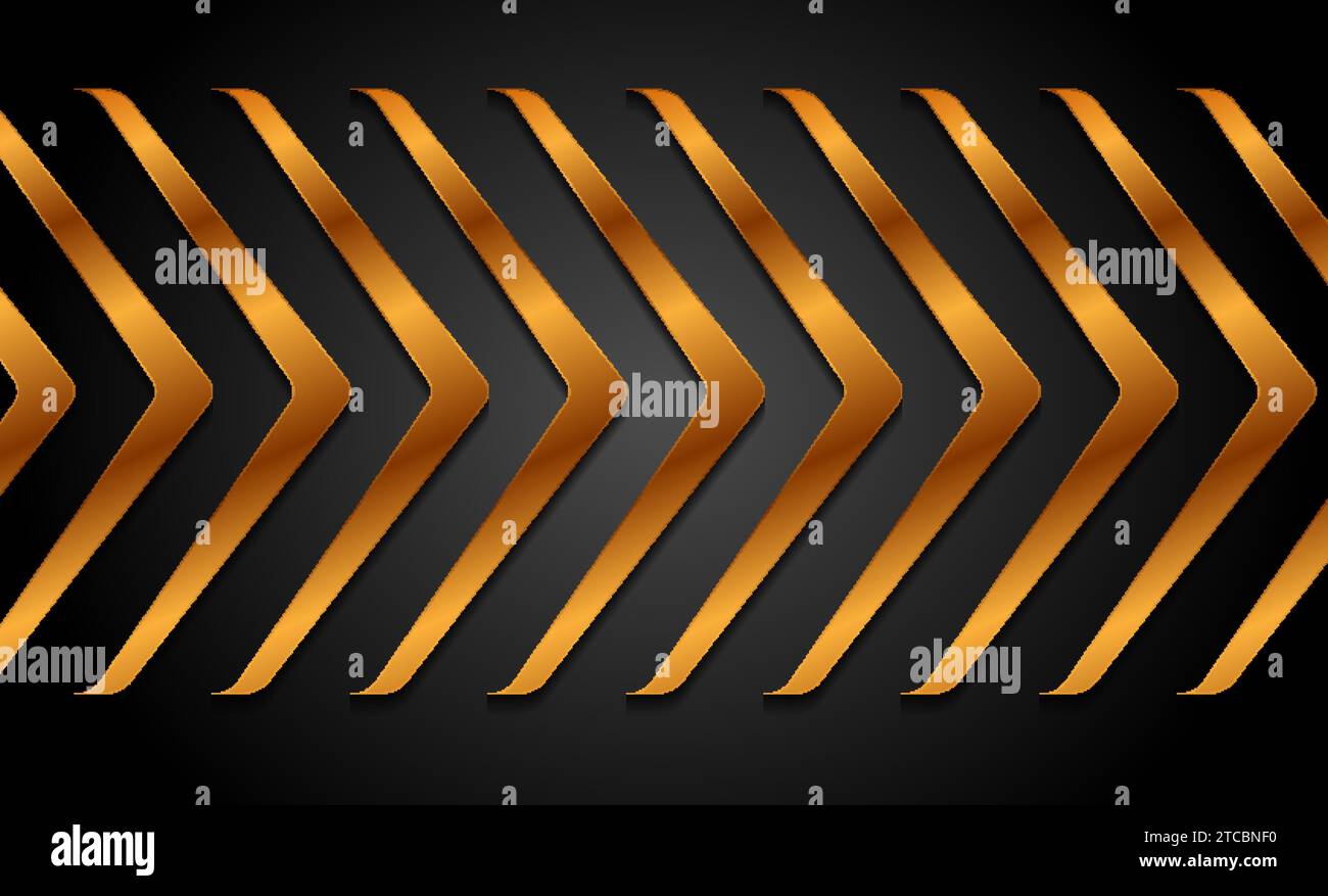 Luxury golden arrows abstract tech geometric background. Vector design ...