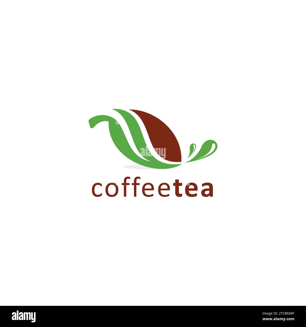 Coffee Tea Logo Simple. Coffee leaf Logo Stock Vector Image & Art - Alamy