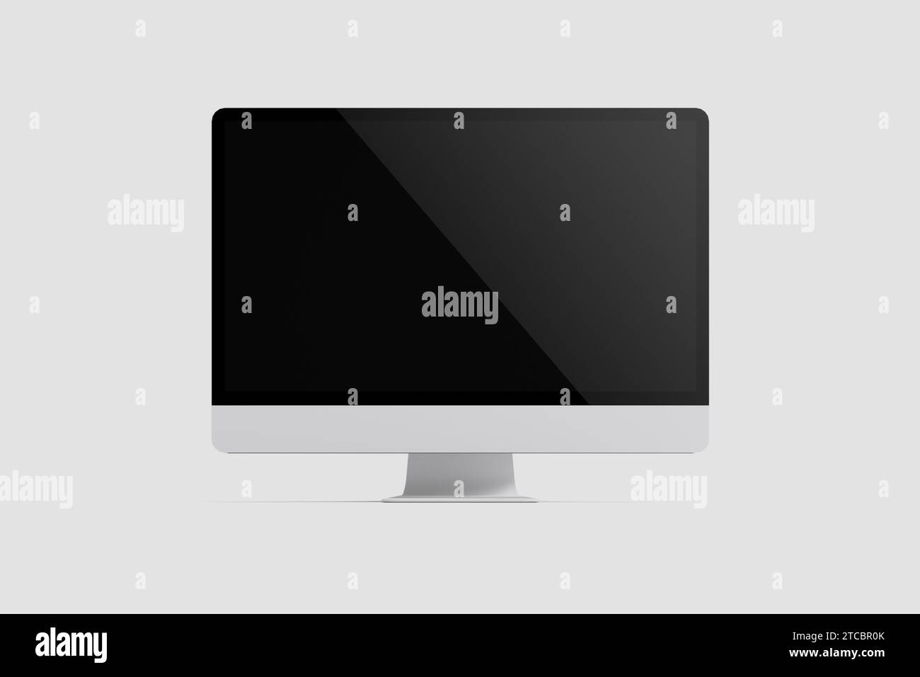 Devices set with blank screen saver isolated on grey background 3D ...