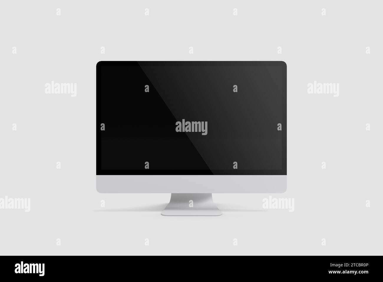 Devices set with blank screen saver isolated on grey background 3D ...