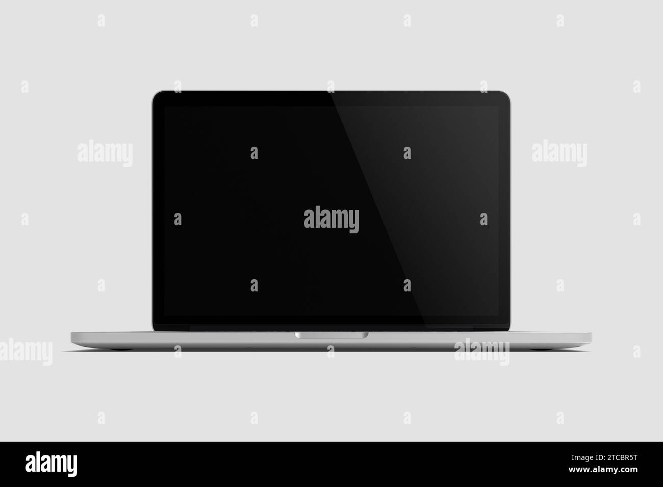 Devices set with blank screen saver isolated on grey background 3D ...