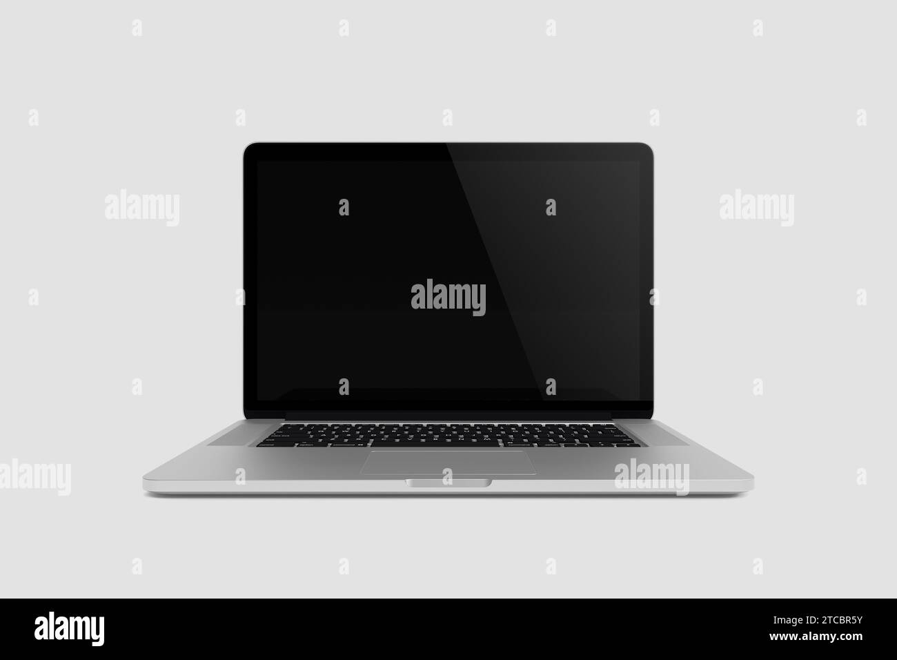 Devices set with blank screen saver isolated on grey background 3D ...