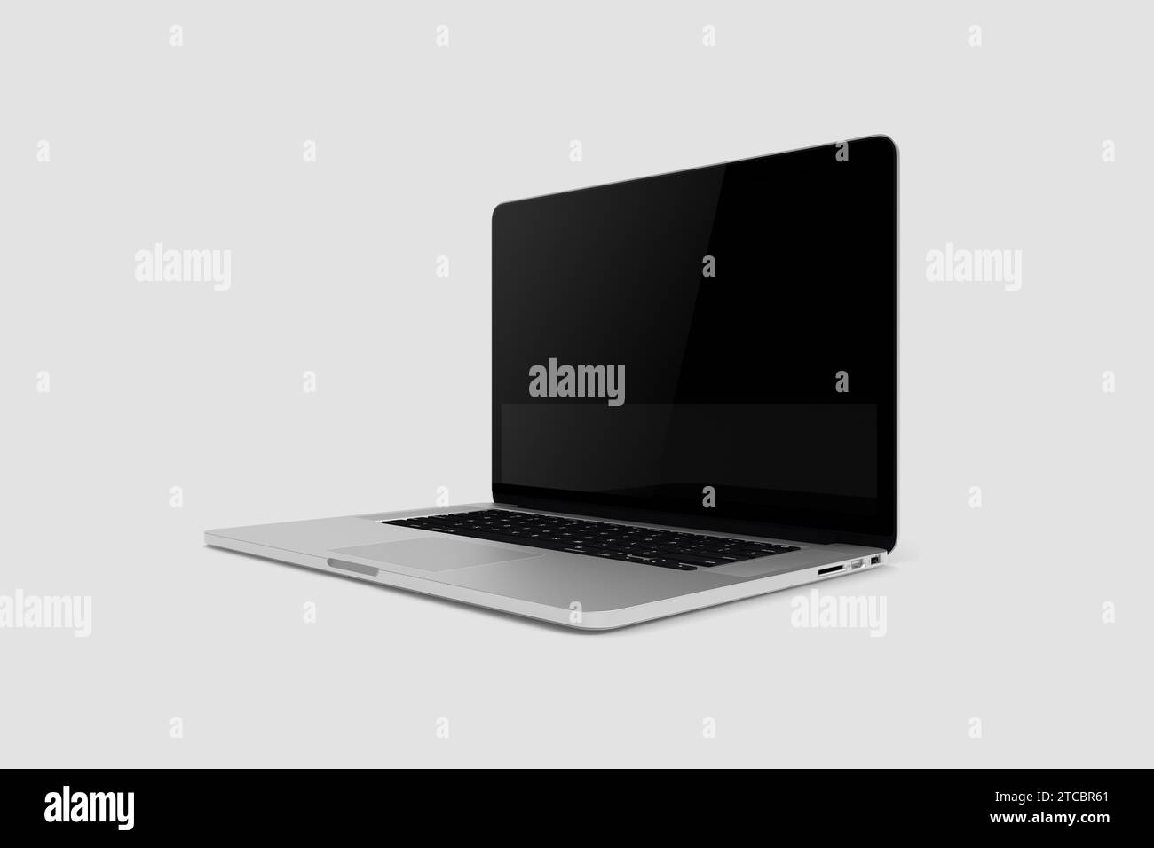 Devices set with blank screen saver isolated on grey background 3D ...
