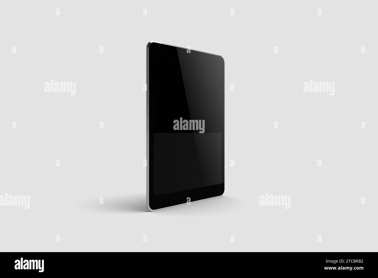 Devices set with blank screen saver isolated on grey background 3D ...