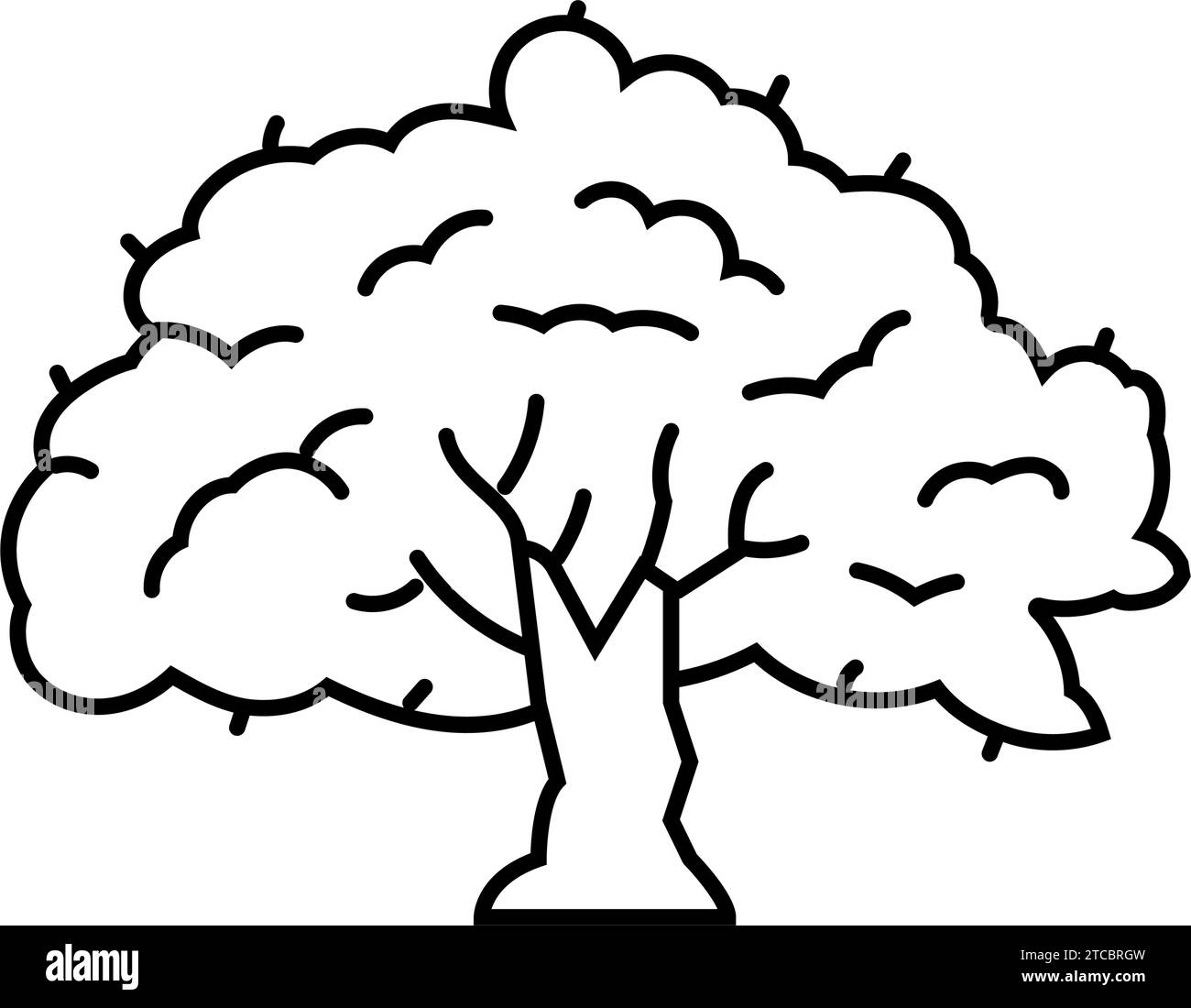 bodhi tree buddhism line icon vector illustration Stock Vector Image ...