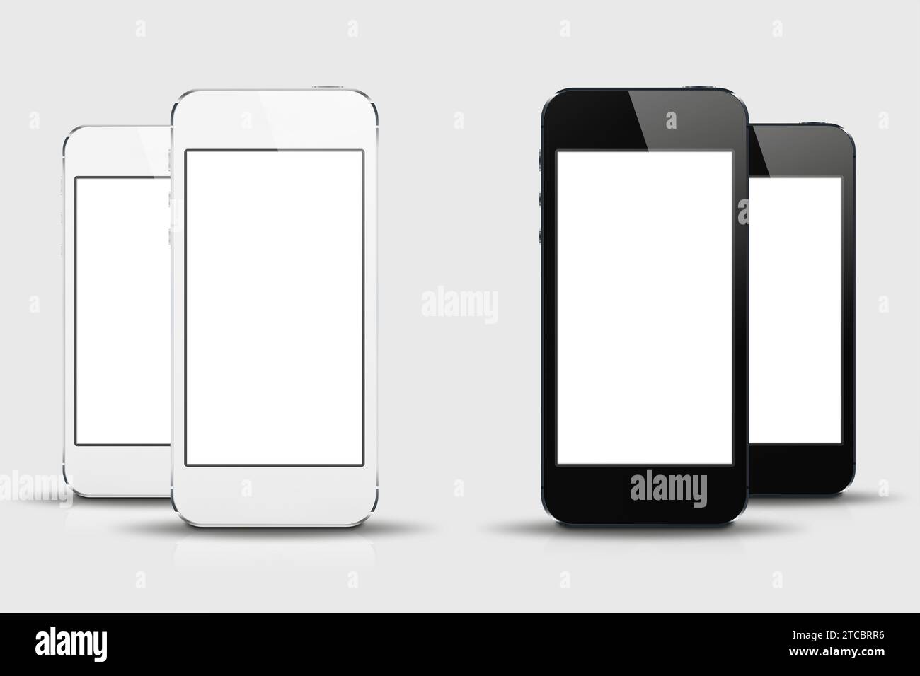 Devices Responsive set with blank screen saver isolated on grey ...