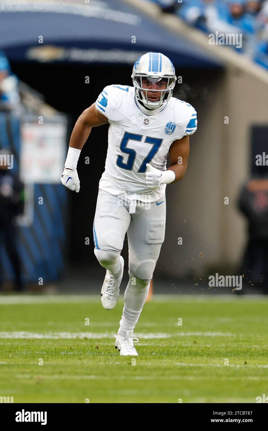 Detroit Lions linebacker Anthony Pittman (57) runs during the first ...
