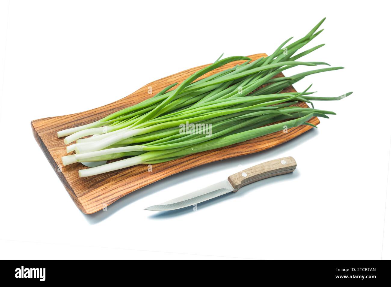 Green shallot stalks isolated hi-res stock photography and images - Alamy