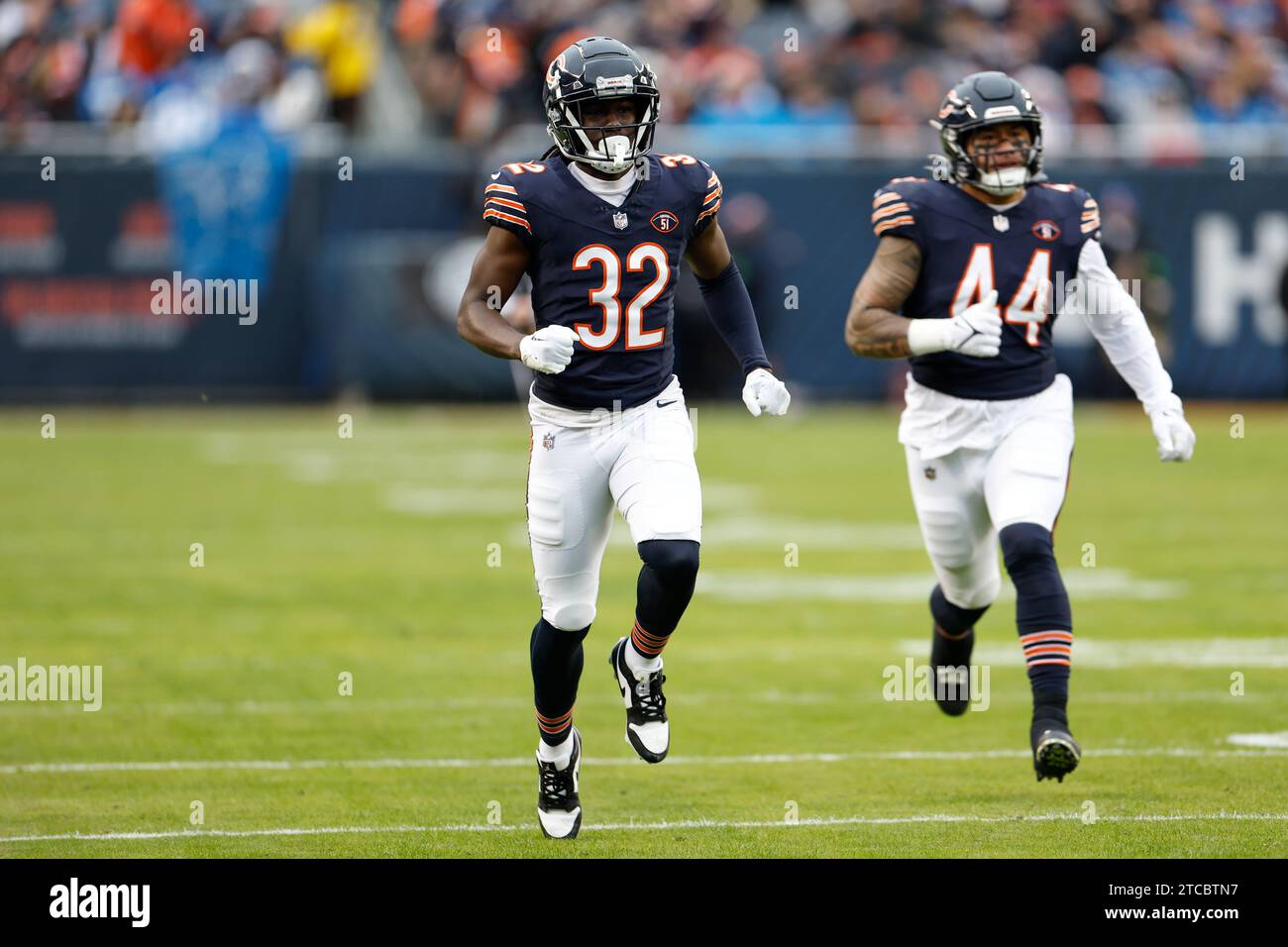 Chicago Bears cornerback Terell Smith (32) runs on the field during the first half of an NFL ...