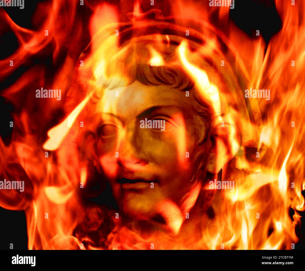 Digital illustration art. Nero Roman emperor Stock Photo - Alamy