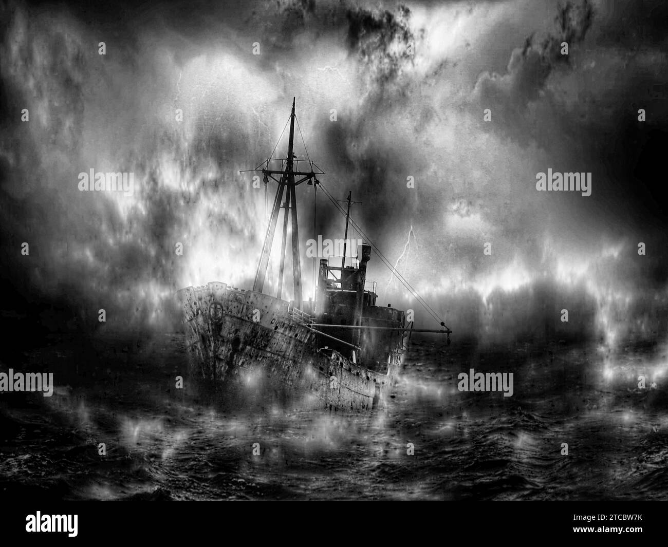 A ghost ship Black and White Stock Photos & Images - Alamy