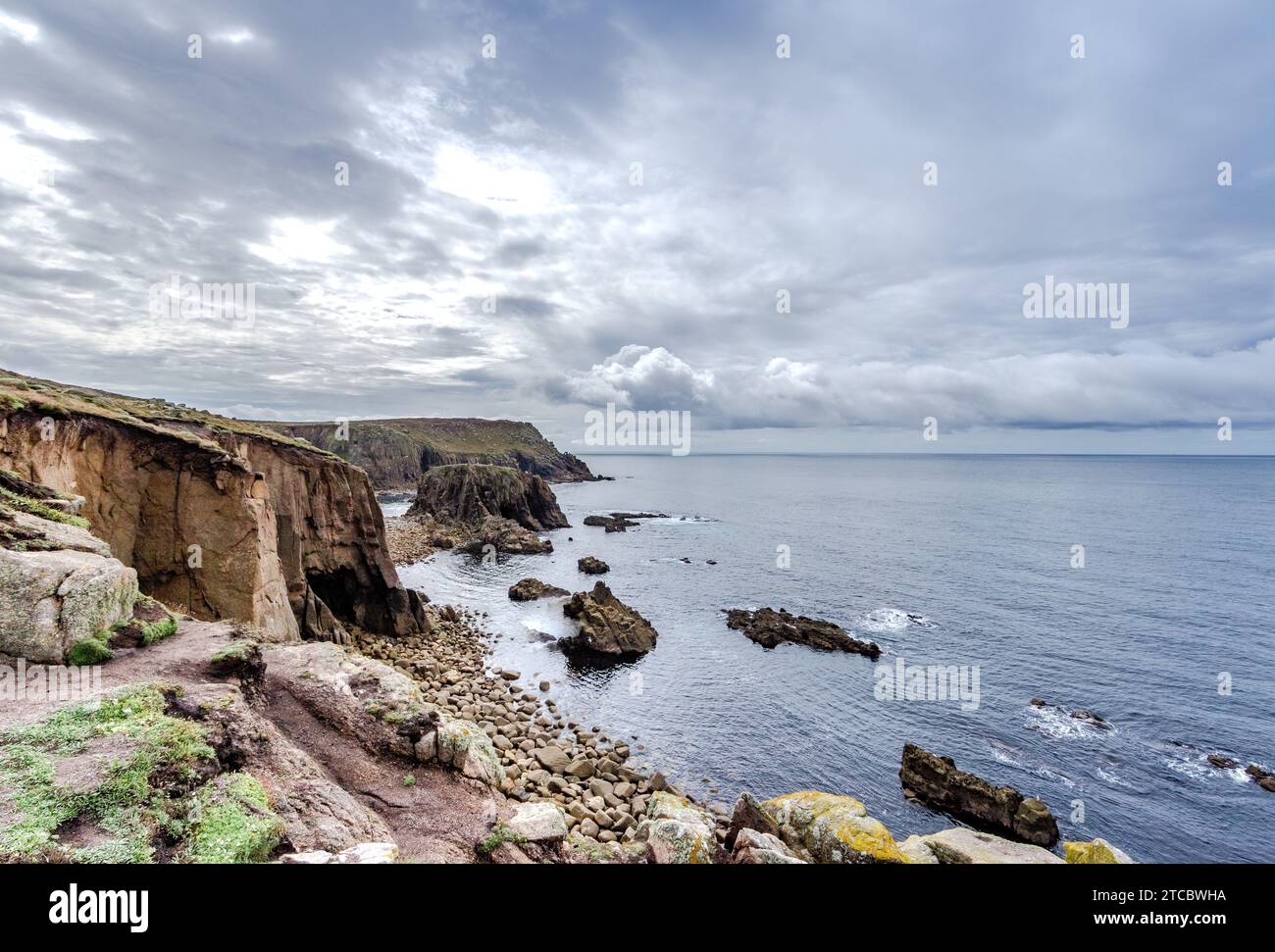 Cornwall coast line Stock Photo - Alamy