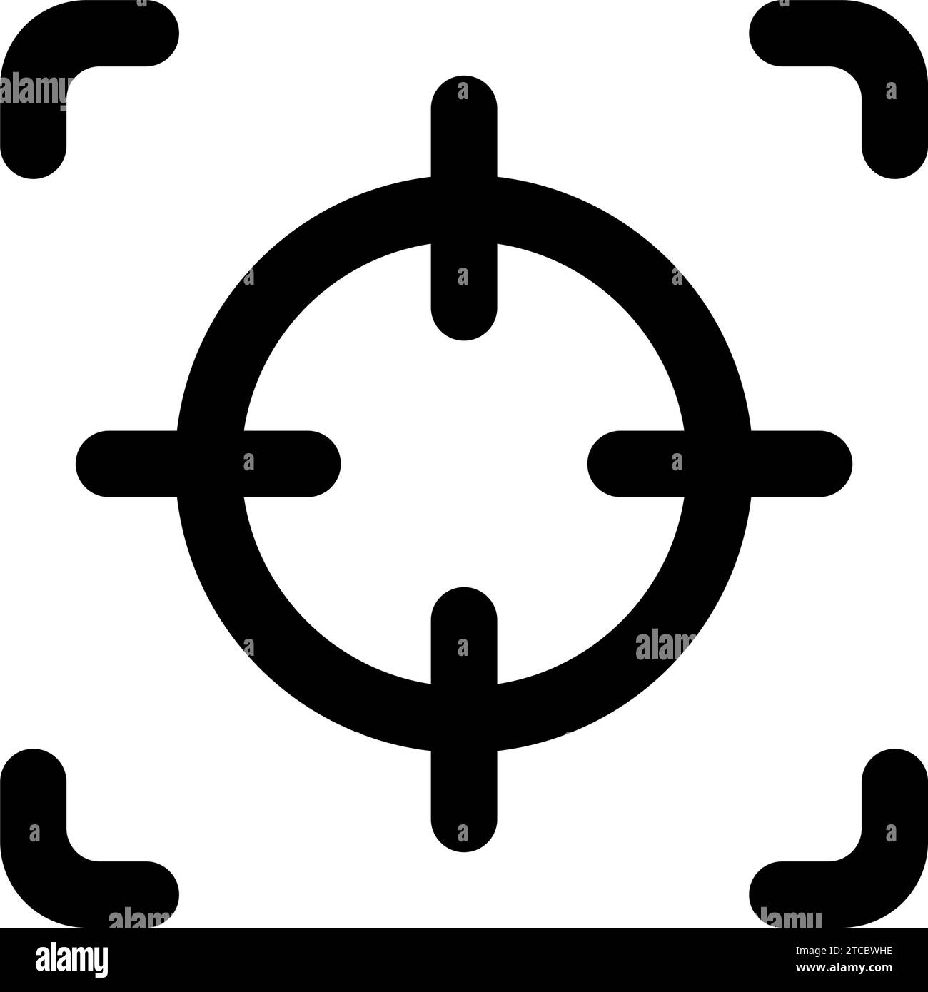 Camera frame viewfinder screen icon. Focus icon. Black square corner ...