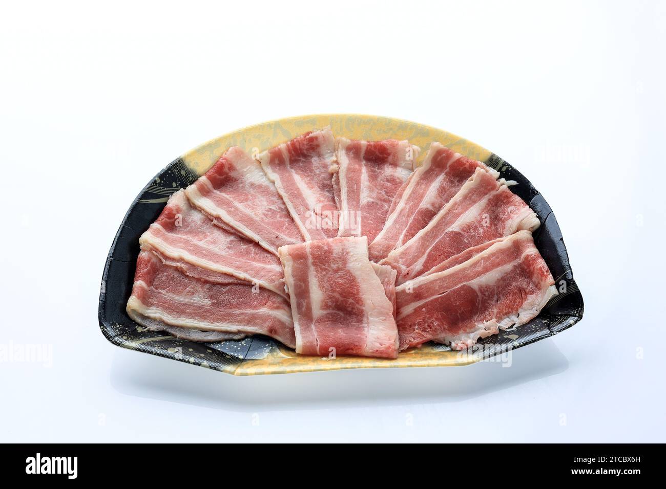 Shortplate Beef Slice on Japanese Packaging. Fresh Raw Meat, Thinly ...