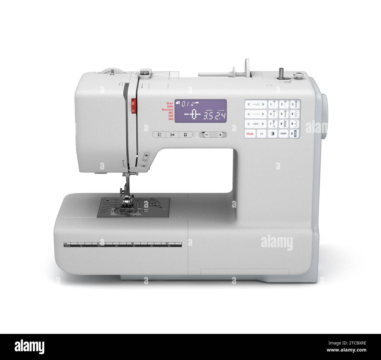 Work process on sewing machine Cut Out Stock Images & Pictures - Alamy