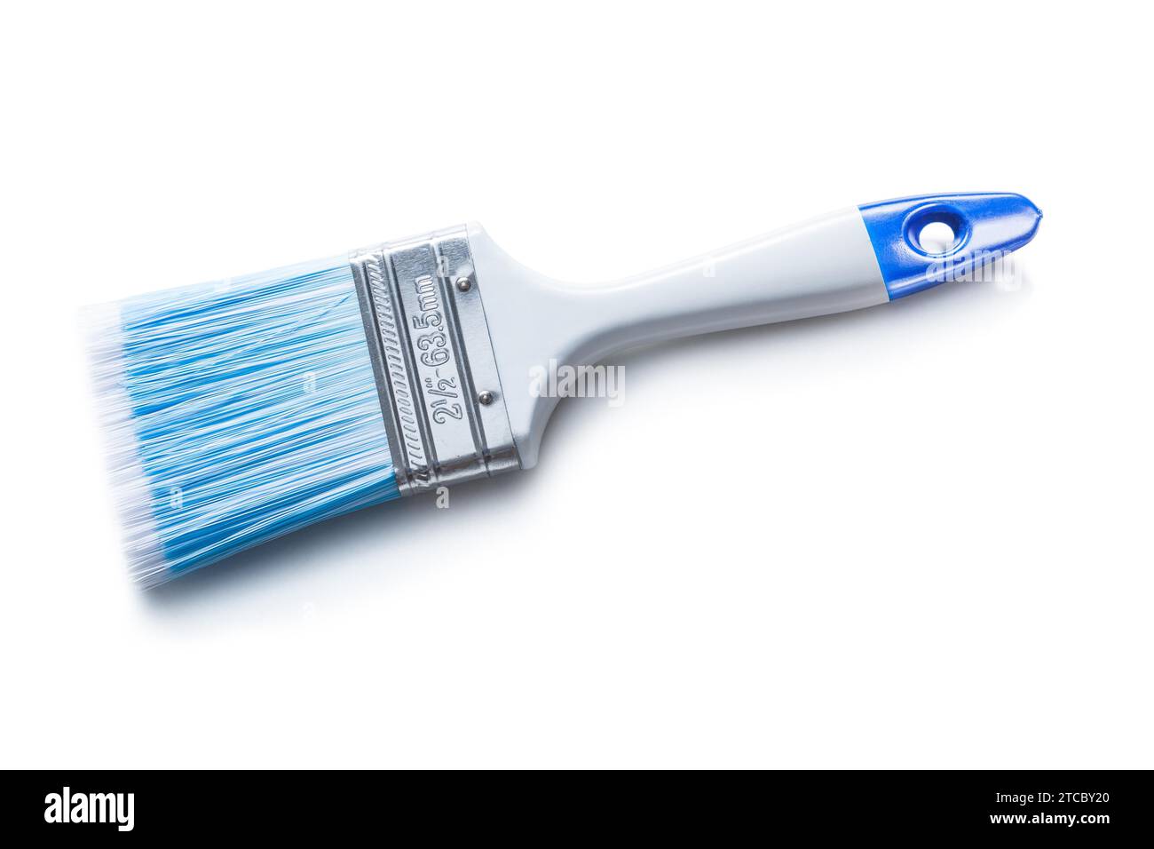Brush with synthetic bristles and insulated white handle Stock Photo ...
