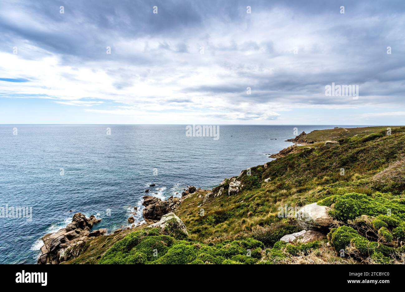Cornwall coast line Stock Photo - Alamy