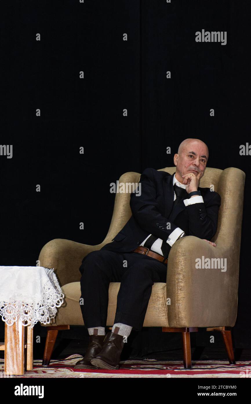 Close-up of Algerian journalist correspondent of Al-Hurra channel in ...