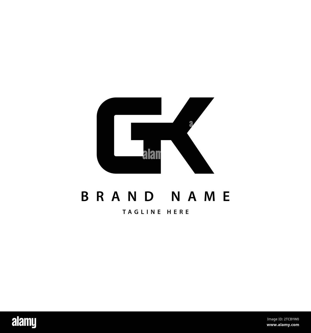 Gk vector logo design alphabet template style Stock Vector Image & Art ...