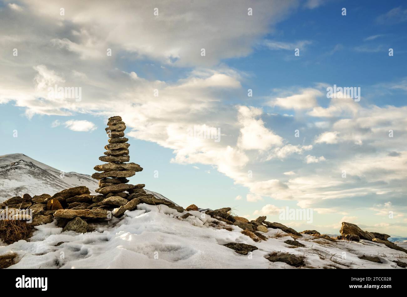 Zen stones stack rock flow in the Caucasian mountains Stock Photo - Alamy