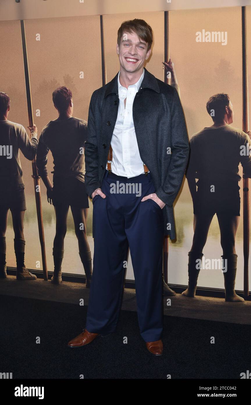 Thomas Elms attends the premiere of "The Boys in the Boat" on Monday ...
