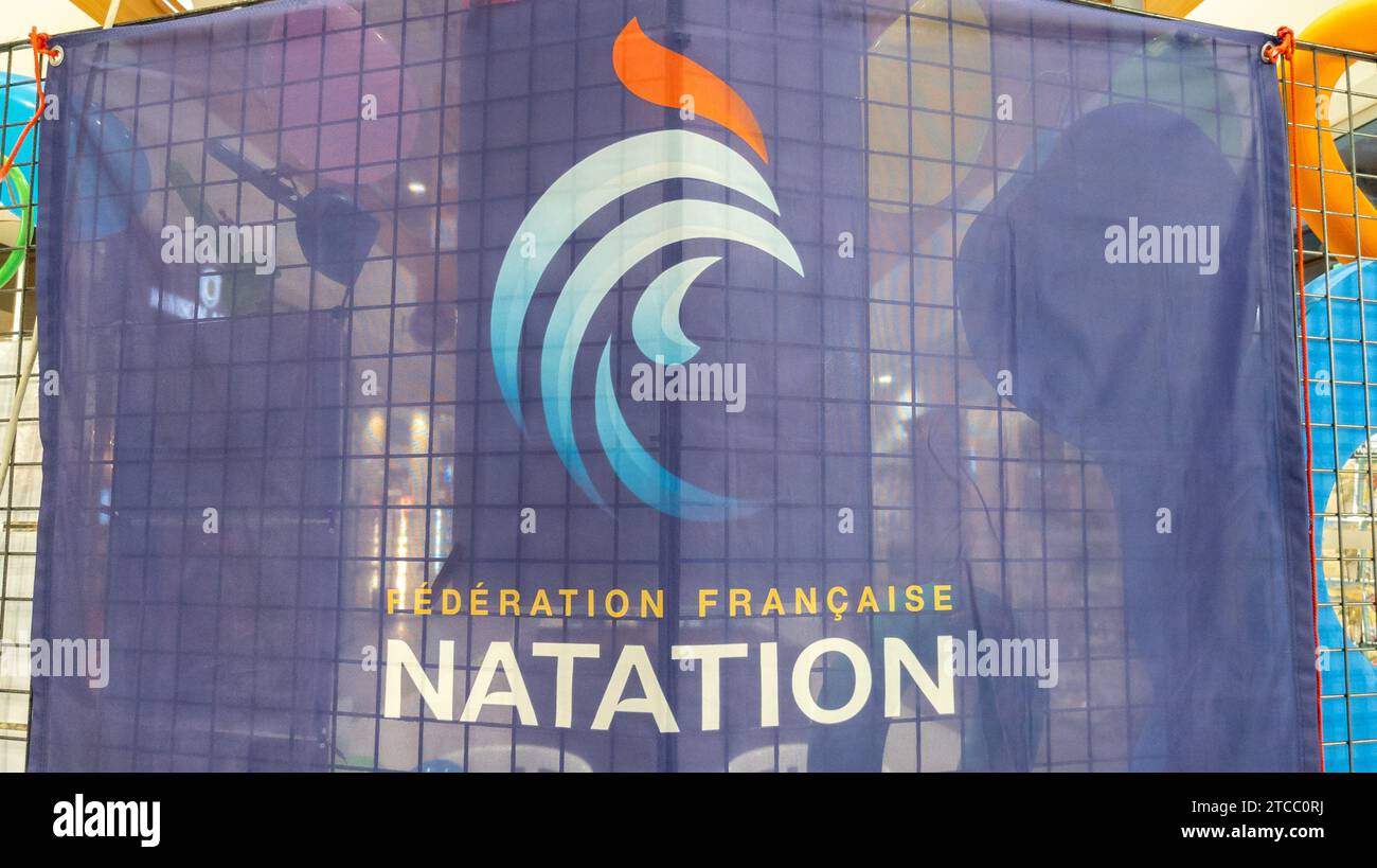Bordeaux , France - 12 06 2023 : federation francaise de natation brand ...
