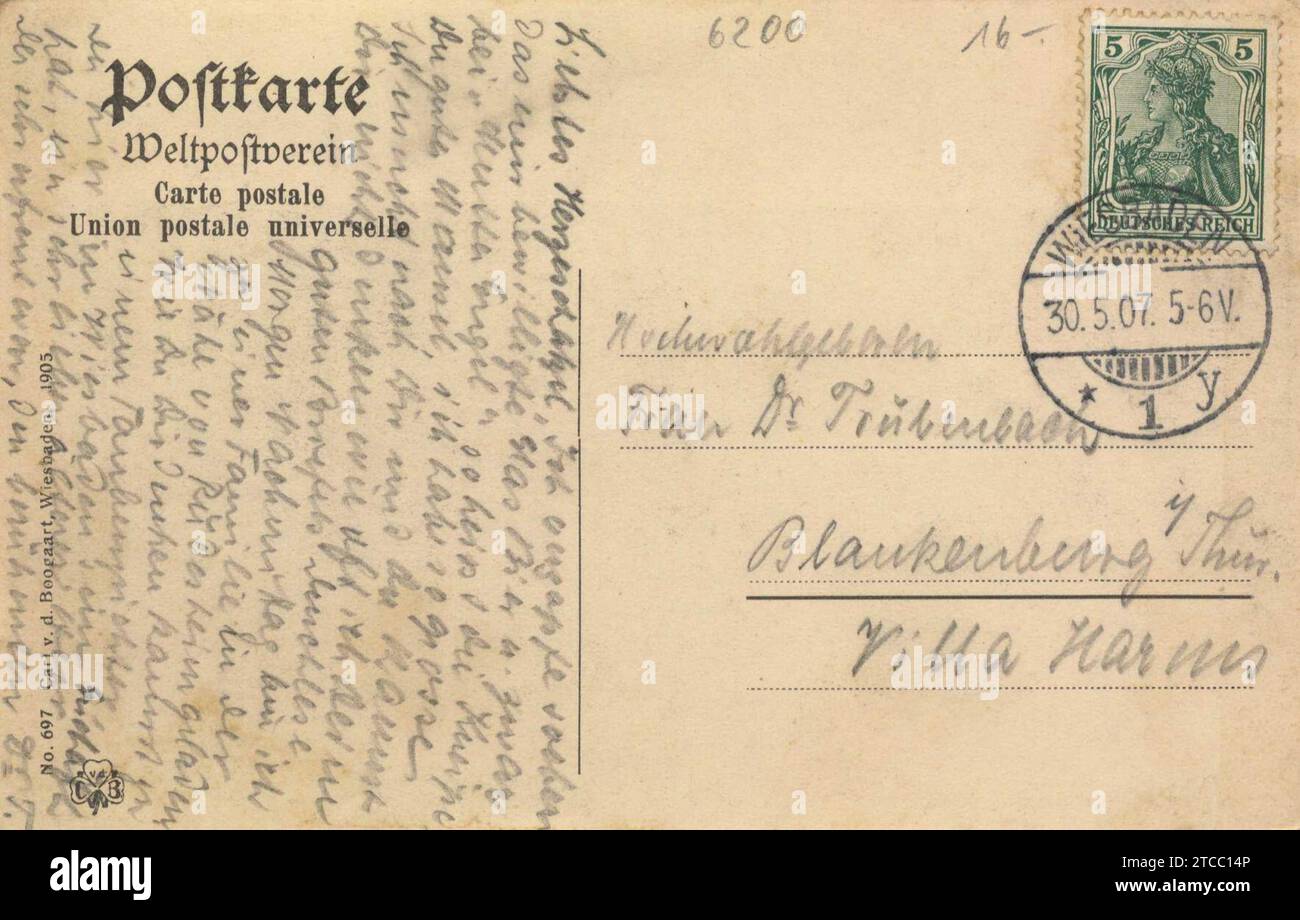 Wiesbaden, Hessen - Kranzplatz mit Hygiea-Gruppe, Englischem Hof und ...