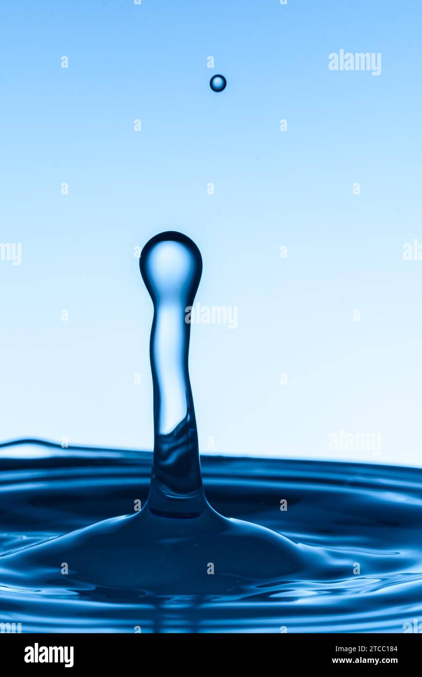 Water drop fall into water Stock Photo - Alamy