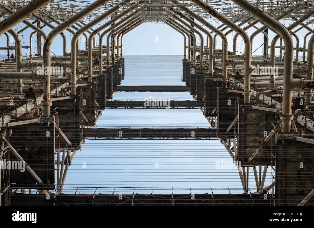 Symmetry pattern industrial engineering old secret army soviet radar in ...