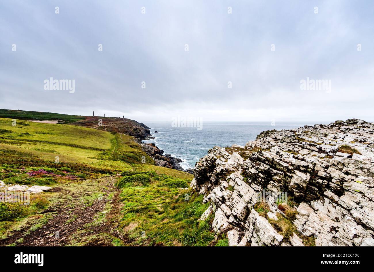 Cornwall coast line Stock Photo - Alamy