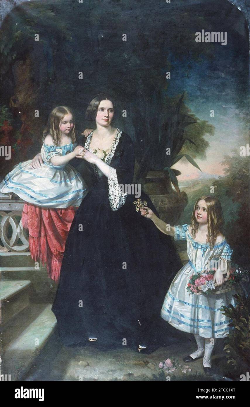 Wife & children of David Jones, Pantglas Stock Photo - Alamy