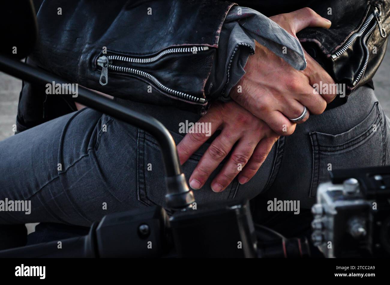 Hugging on motorcycle hi-res stock photography and images - Alamy