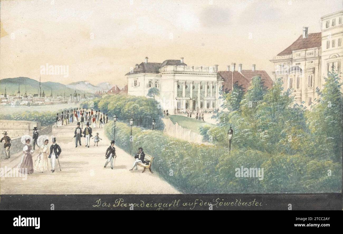 Wigand (Werkstatt) Paradeisgartl auf der Löwelbastei Stock Photo - Alamy
